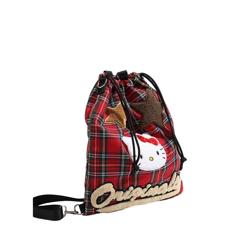 Hello Kitty Tartan Drawstring Backpack – Aboohoo Gifts